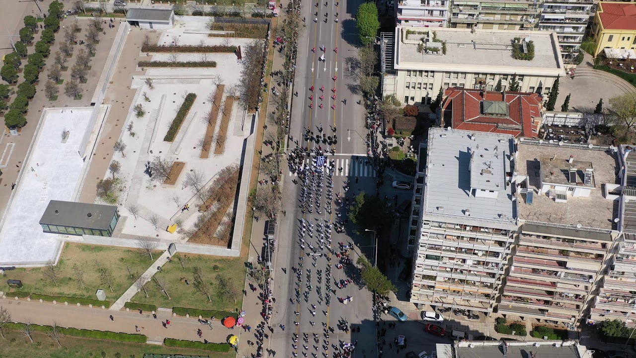 Παρέλαση 25ης Μαρτίου, Θεσσαλονίκη (Unedited drone footage) - YouTube