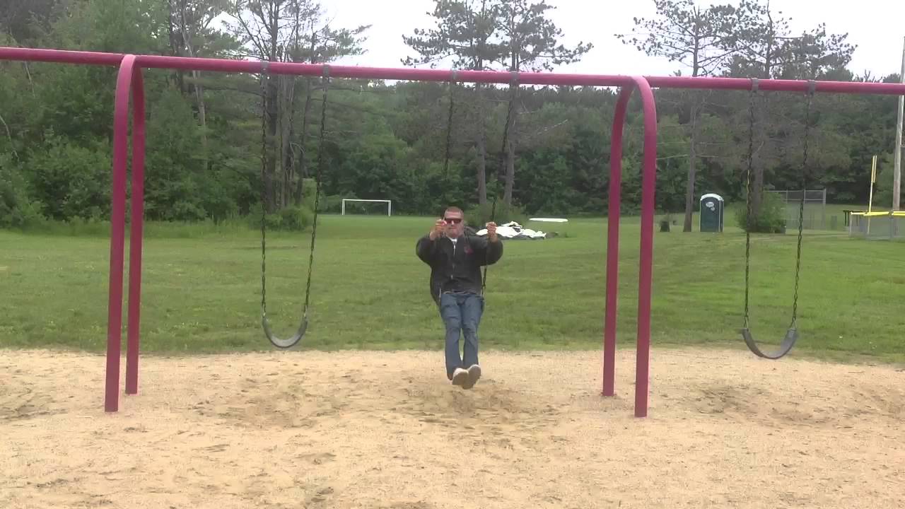 Josh's playground stunt - YouTube