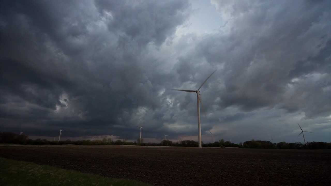 Windmills with a Storm Blowing In - Timelapse - YouTube