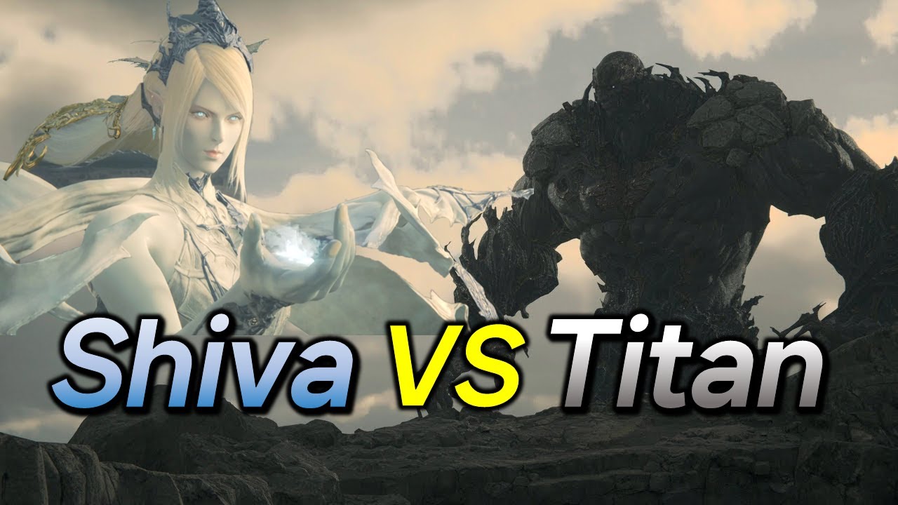 [파이널판타지16]소환수 시바 대 타이탄 PS5 4k SHIVA vs TITAN dominant battle Final Fantasy XVI - YouTube