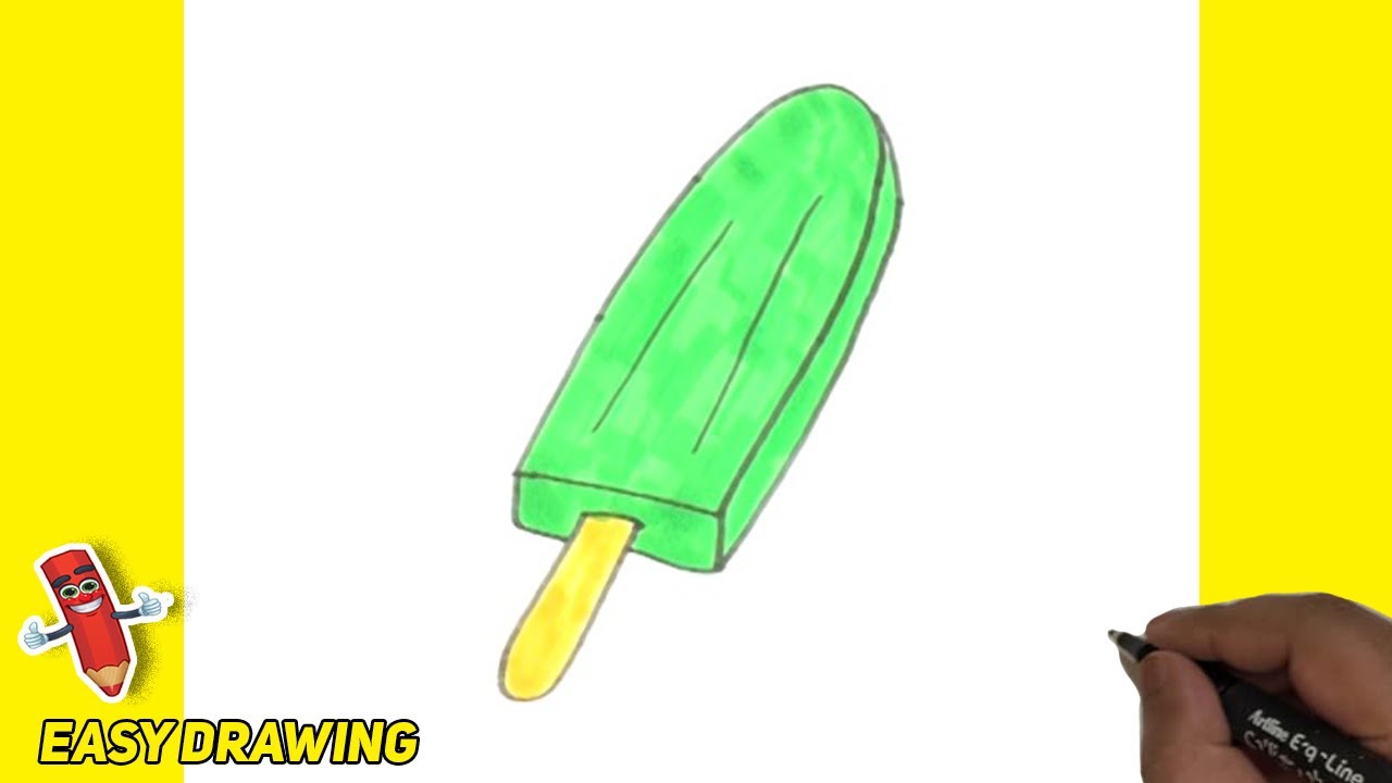 How To Draw Ice pop Step By Step | Ice pop Easy Drawings Tutorials ...