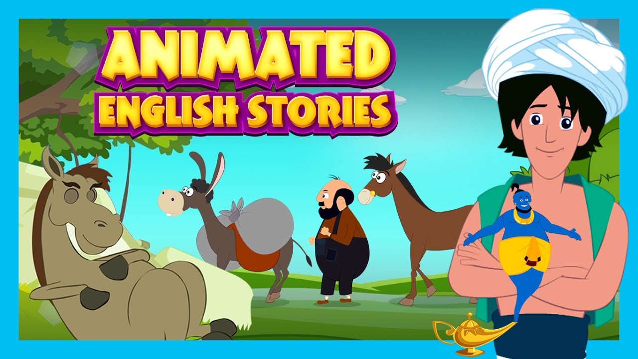Animated English Stories - The Horse and The Donkey, The Lazy Horse and ...