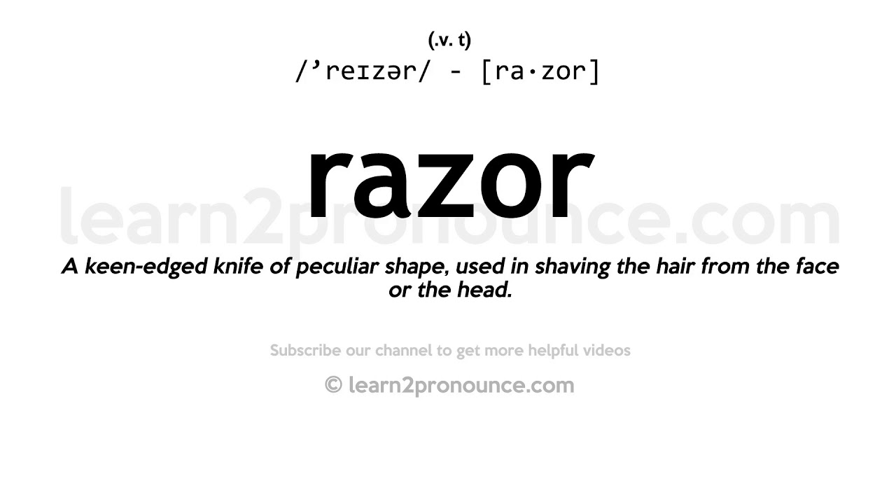 Pronunciation of Razor | Definition of Razor - YouTube