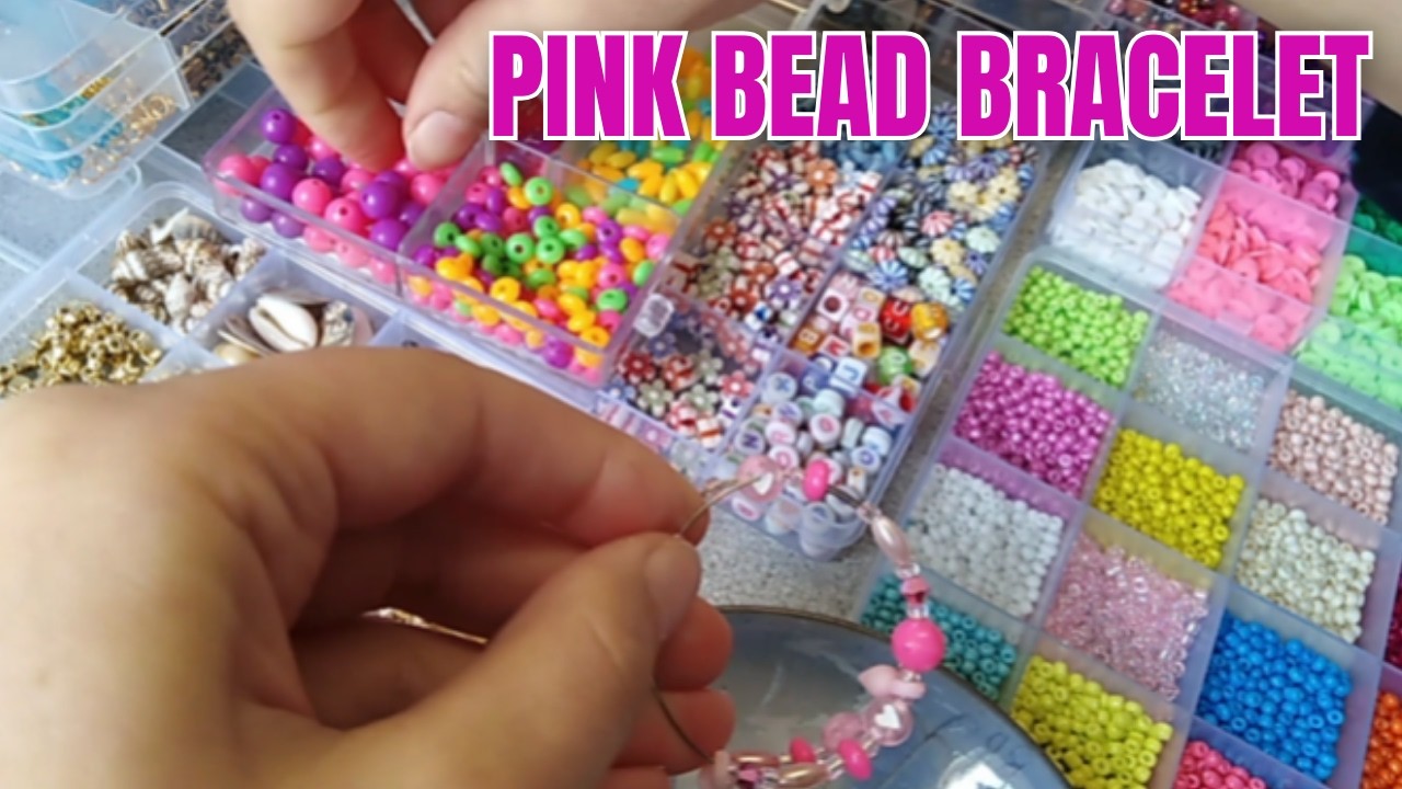 Making a Pink Acrylic Memory Wire Bracelet (Process Video) - YouTube