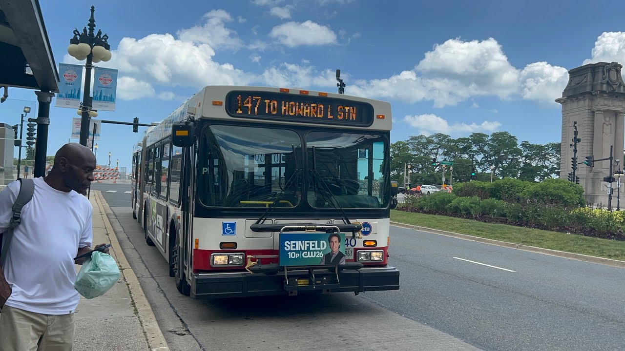 CTA Bus Ride 147 Outer Drive Express From Congress/Plaza To Foster CTA ...