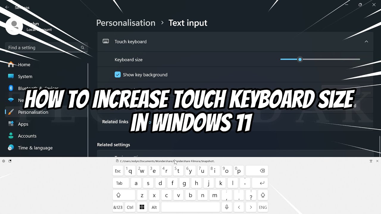 How to Increase Touch Keyboard Size in Windows 11 - YouTube