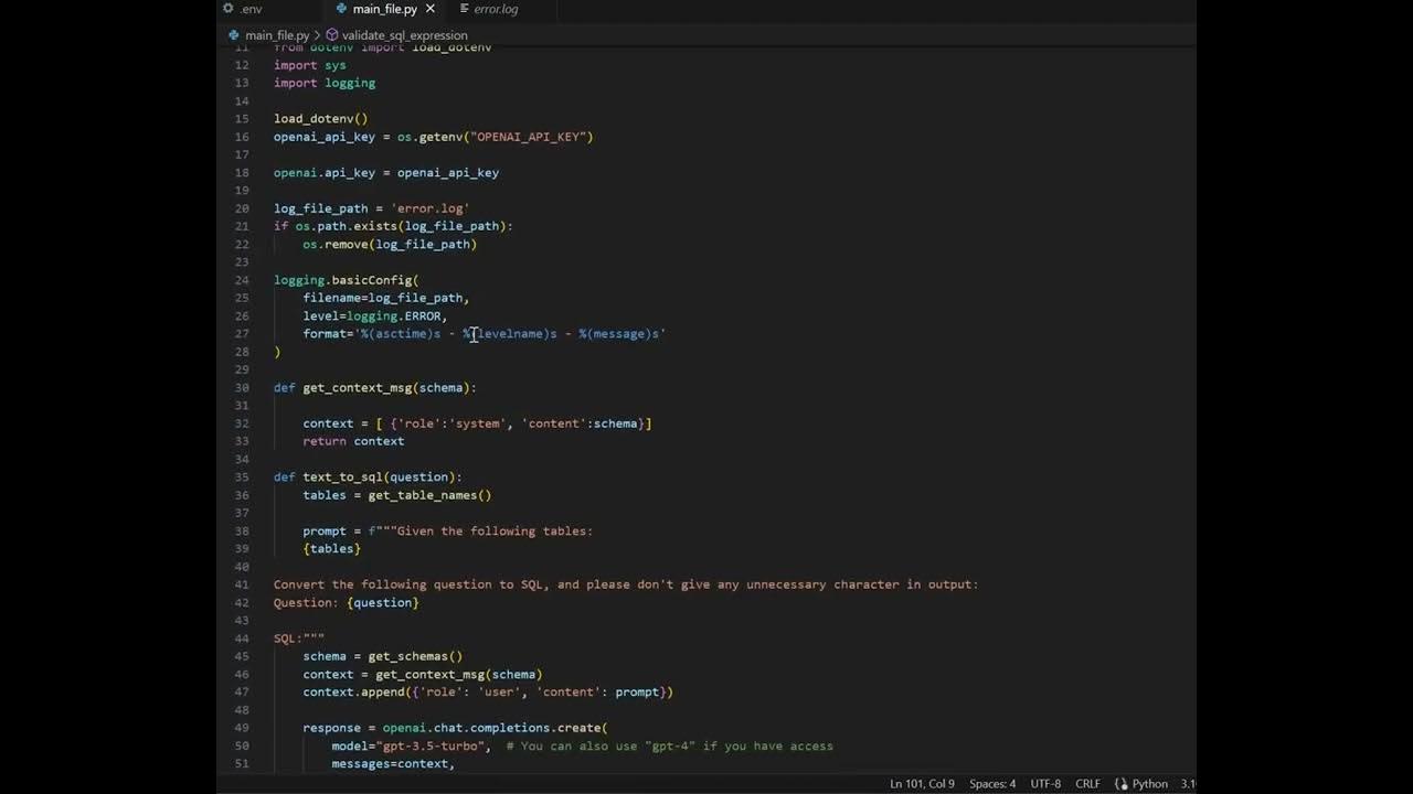 Text to SQL conversion using LLM - YouTube