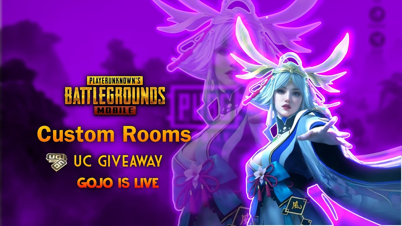 GOJO is Live | PUBG MOBILE 60 UC GiveAway 😱 | Custom Rooms ️ - YouTube