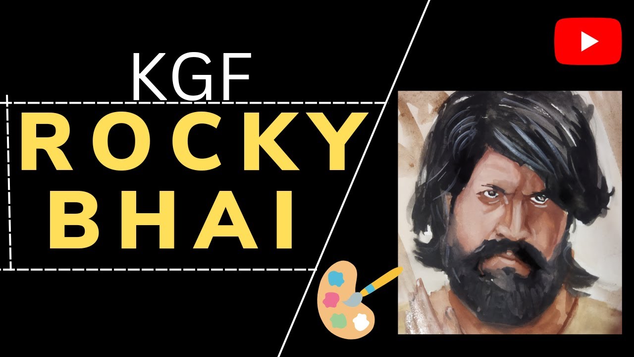 KGF movie Rocky Bhai drawing| How to draw KGF Rocky| in 30 minutes| Om ...