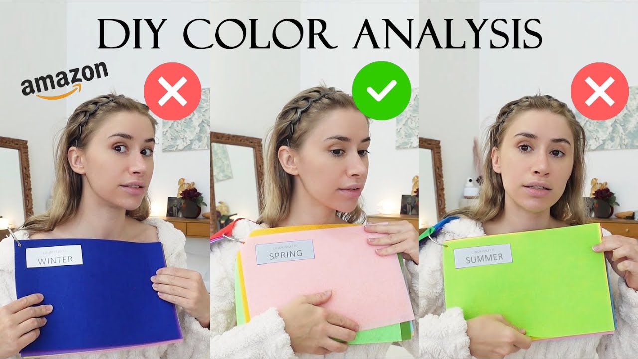 I did my OWN PERSONAL COLOR analysis at home with amazon products - YouTube