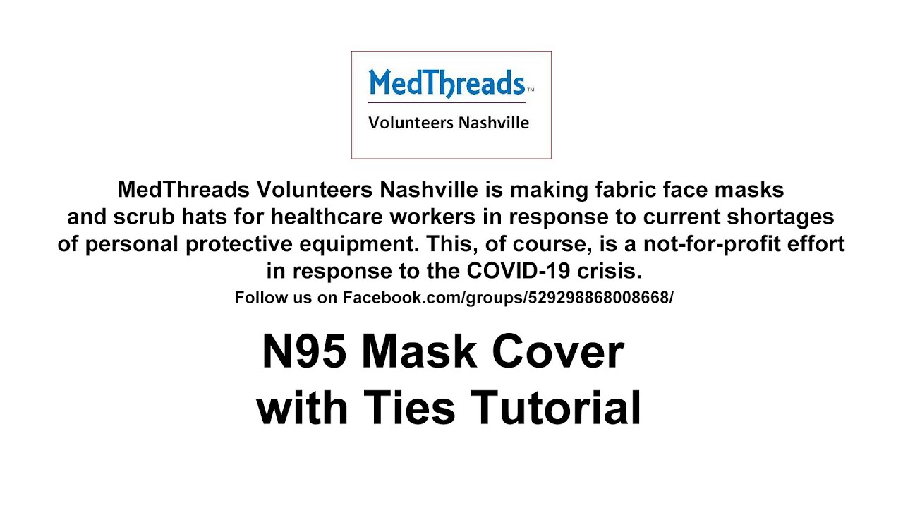 N95 Mask Cover with Ties Tutorial - YouTube