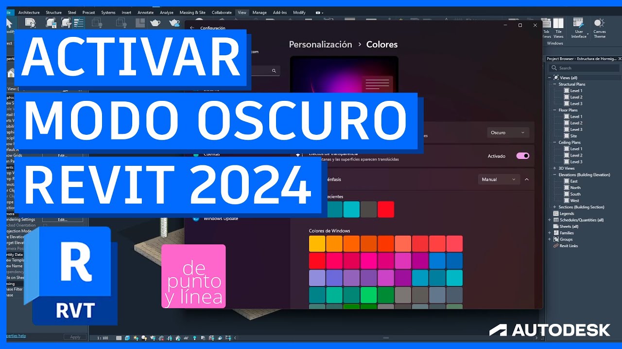 Cómo activar el modo oscuro en Revit 2024 | Revit tutorial - YouTube