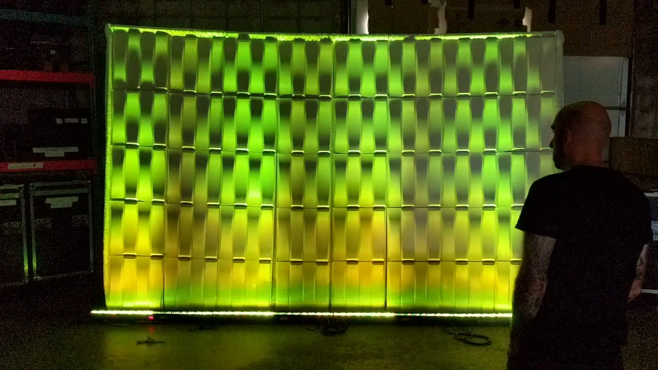 Moddim Bend Tile Backdrop with LED Bar Lights - YouTube