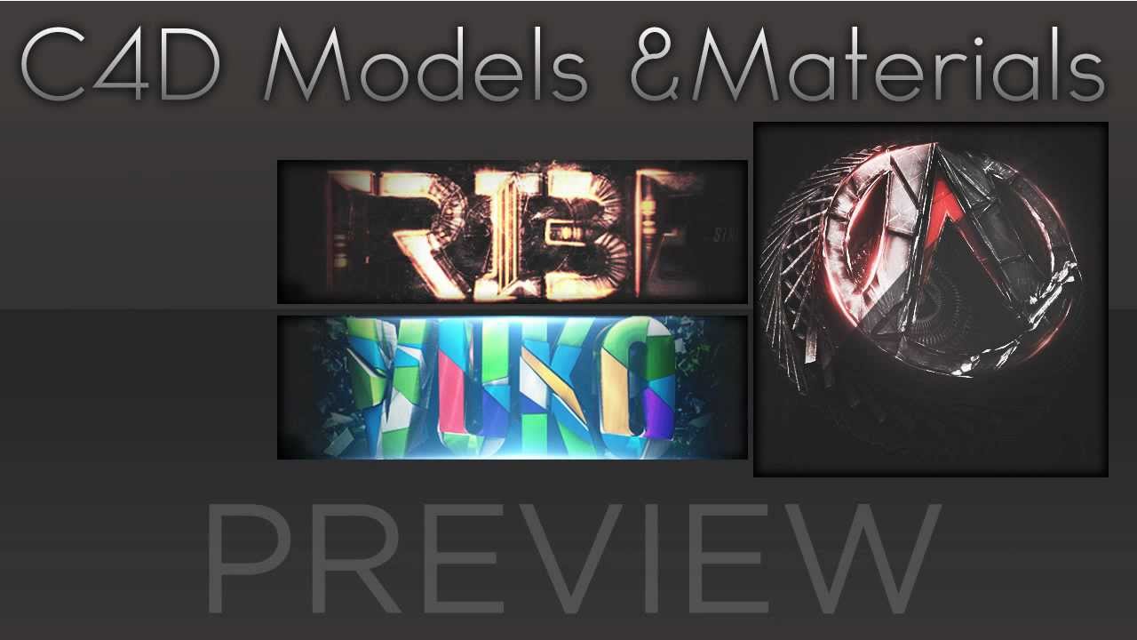 C4D Model and Material Template Pack!!! - YouTube