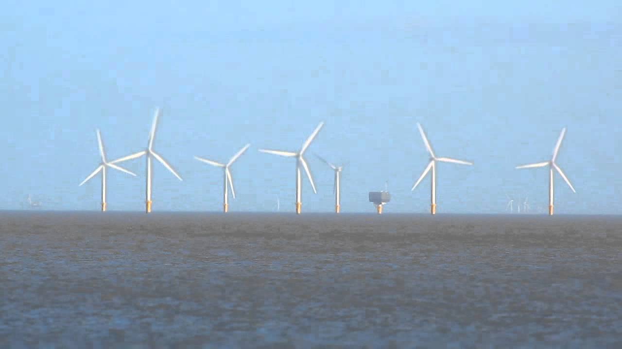 Clacton On Sea Essex Wind Farm Canon SX130 miniature effect - YouTube