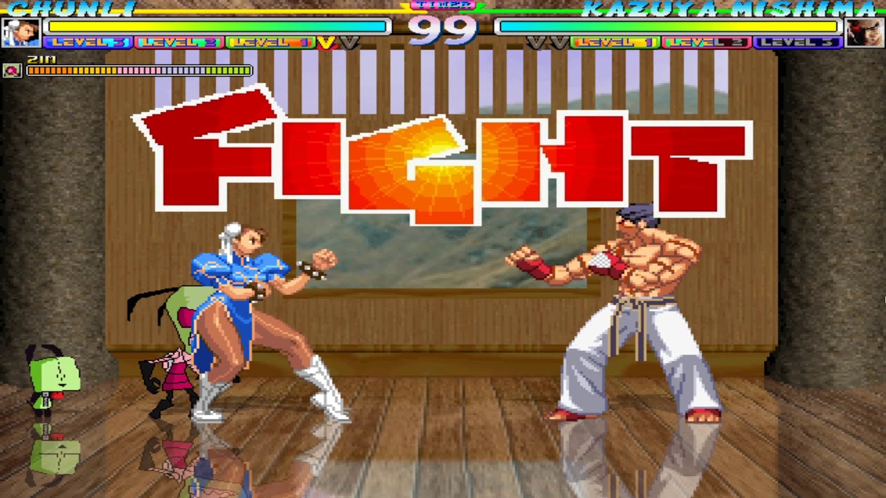 MUGEN Chunli & Invader Zim Vs. Kazuya Mishima - YouTube