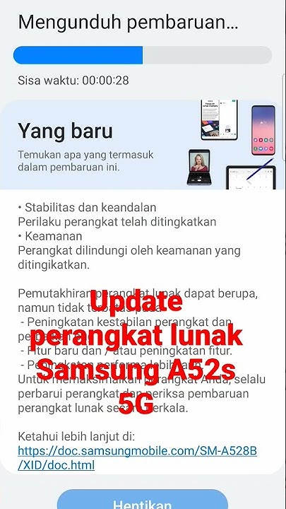 Update Perangkat Lunak Samsung A52S 5G 17 September 2022 - YouTube