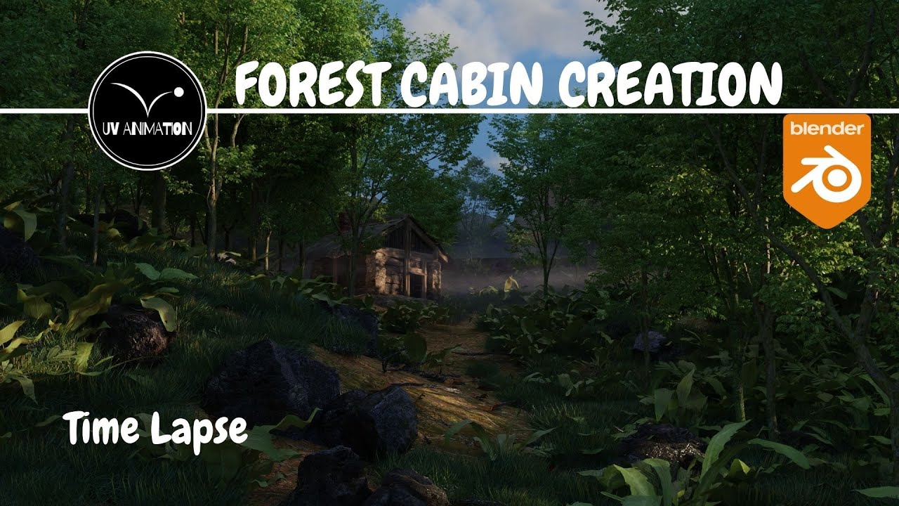 Forest Cabin Creation in Blender - Time Lapse - YouTube