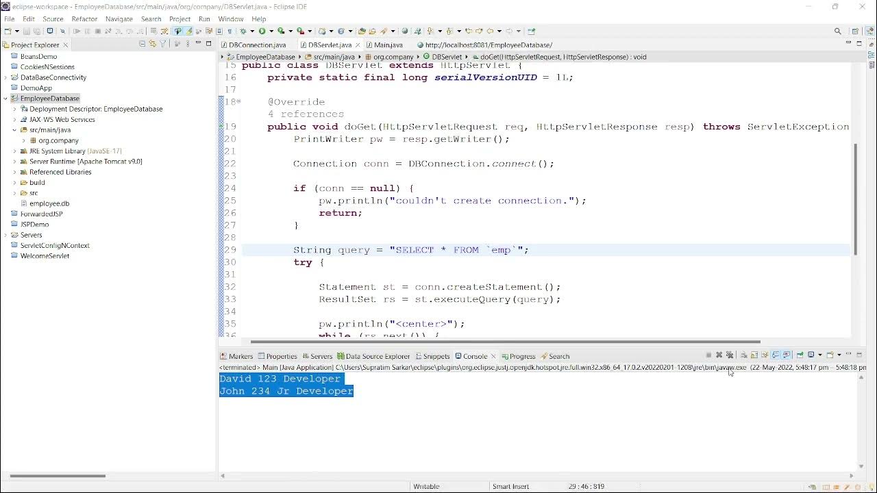 java.lang.ClassNotFoundException: com.mysql.jdbc.Driver in Eclipse #Eclipse #JavaEE - YouTube