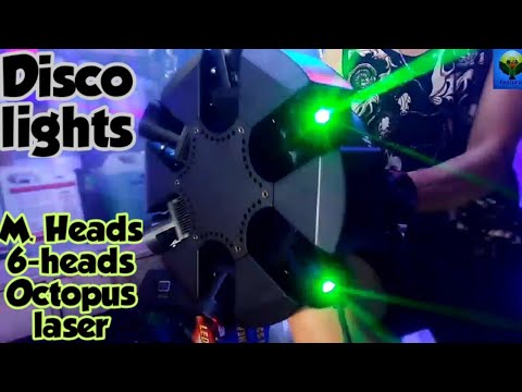 6-Heads Octopus laser RGB - ASSTD. Disco Lights - YouTube