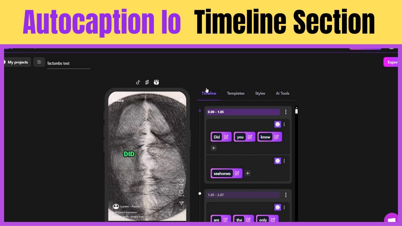 Autocaption Io Timeline Section In depth Tutorial #autocaption # ...