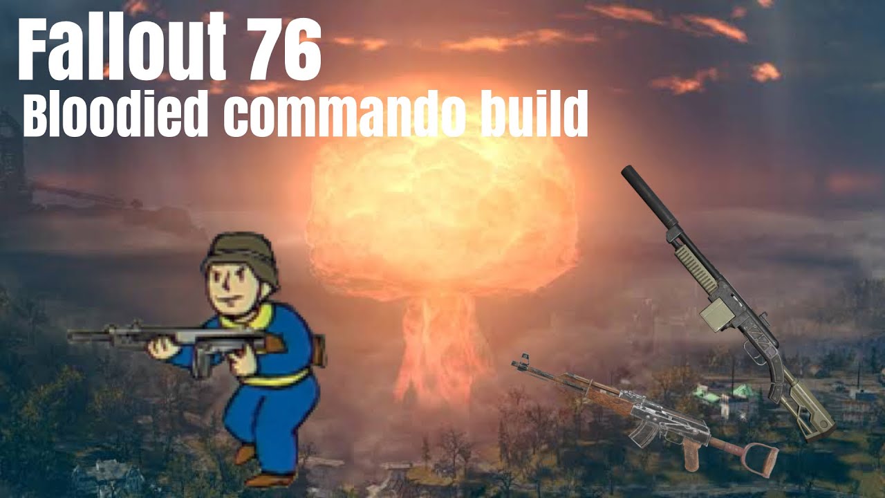 Fallout 76 bloodied handmade build! (bloodied commando build) - YouTube