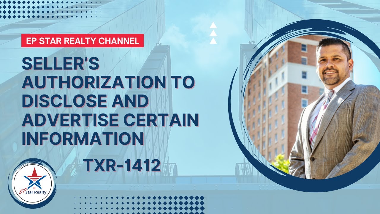 Texas Seller’s authorization to disclose and advertise certain ...