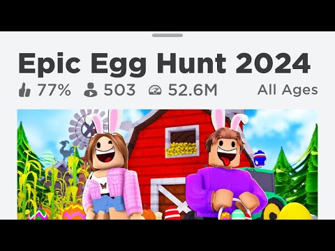 Roblox epic egg hunt 2024 update new areas 160 eggs - YouTube