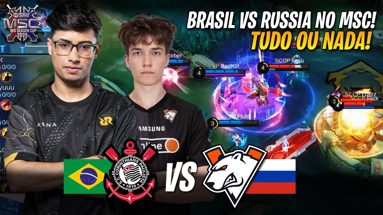 BRASIL ENFRENTA A RUSSIA VALENDO A VIDA NO MSC | CORINTHIANS vs VIRTUS ...