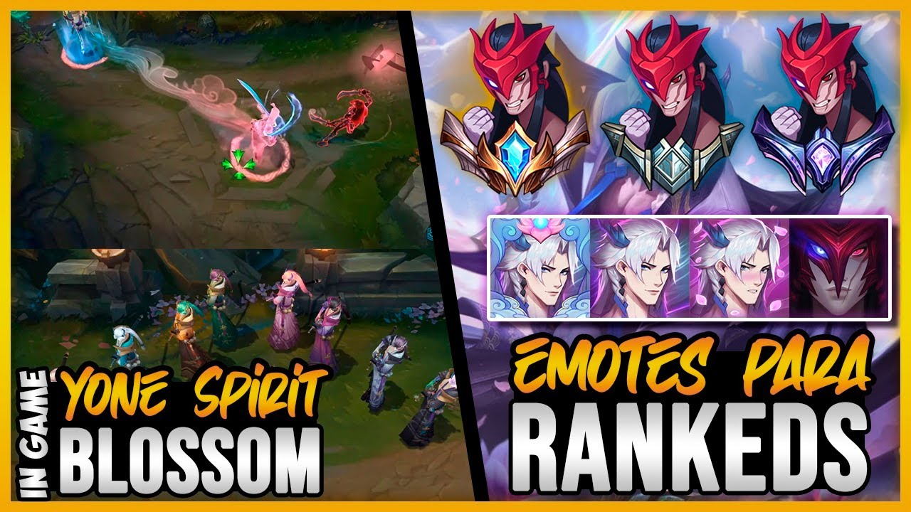 ¡NUEVOS ICONOS Y EMOTES PARA RANKEDS! Y YONE SKIN SPIRIT BLOSSOM IN ...