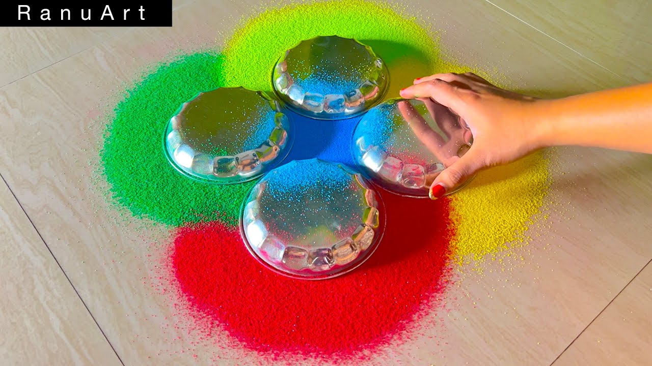 Simple Festival Rangoli |Easy Rangoli |Daily Rangoli |Rangoli colors ...