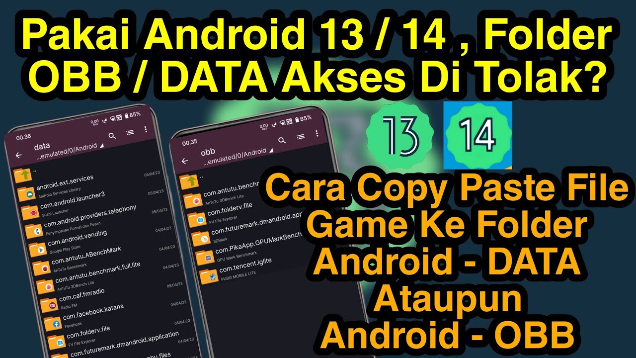 Cara Memindahkan DATA Dan OBB Aplikasi Games Di Android 13 / 14 Tanpa Root Sangat Mudah Untuk ...