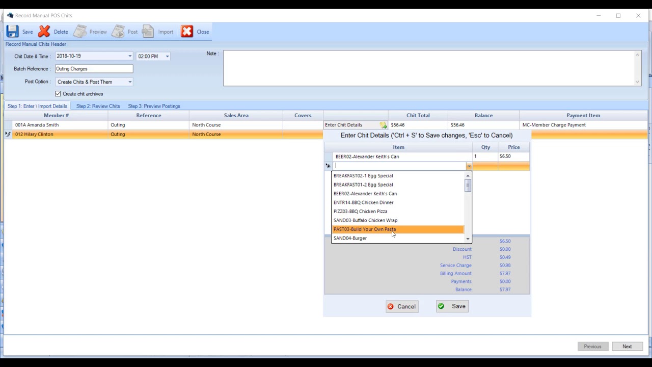 Point of Sale – Record Manual Chits Screen Redesign & Import Option ...