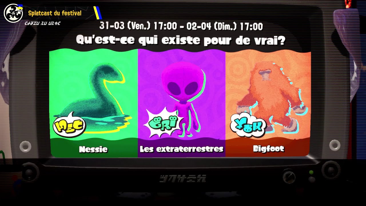 Splatoon 3: Festival - Nessie vs. Les extraterrestres vs. Bigfoot ...