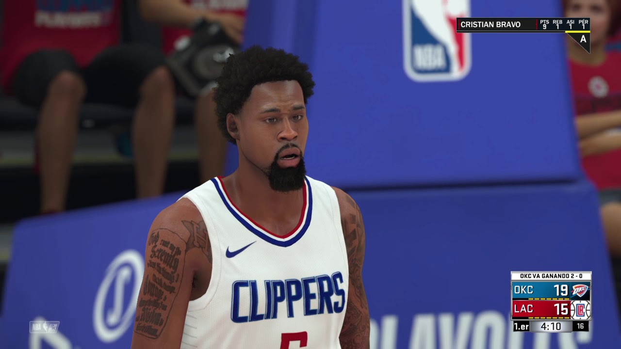 NBA 2K18 playoff OKC vs LAC game 3 - YouTube
