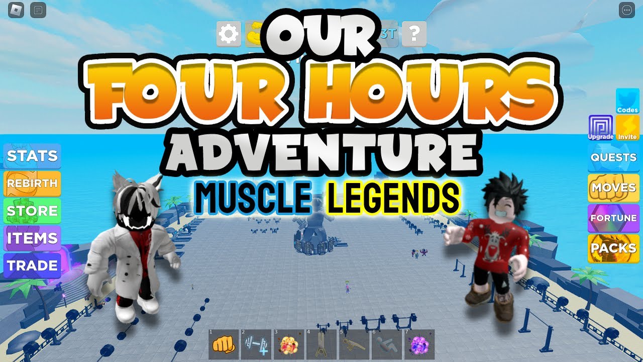 From Noob to Pro: Our Four Hours Adventure | Roblox Muscle Legends ...