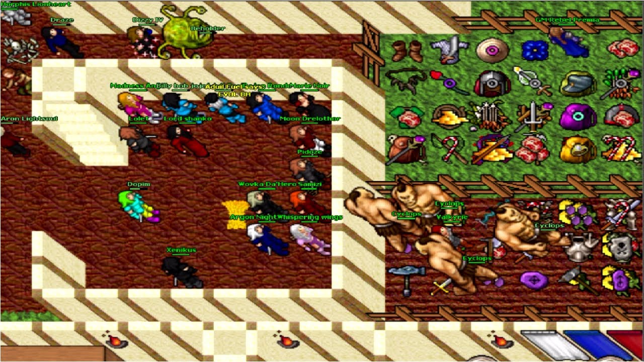 Old Tibia - GM, Lure & Noobihilator (Premia 2005 7.4) - YouTube