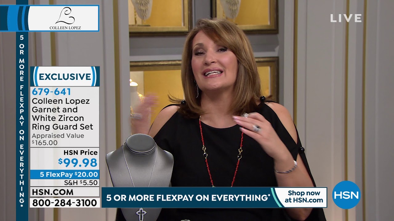 Colleen Lopez Sterling Silver Garnet and White Zircon Ri... - YouTube