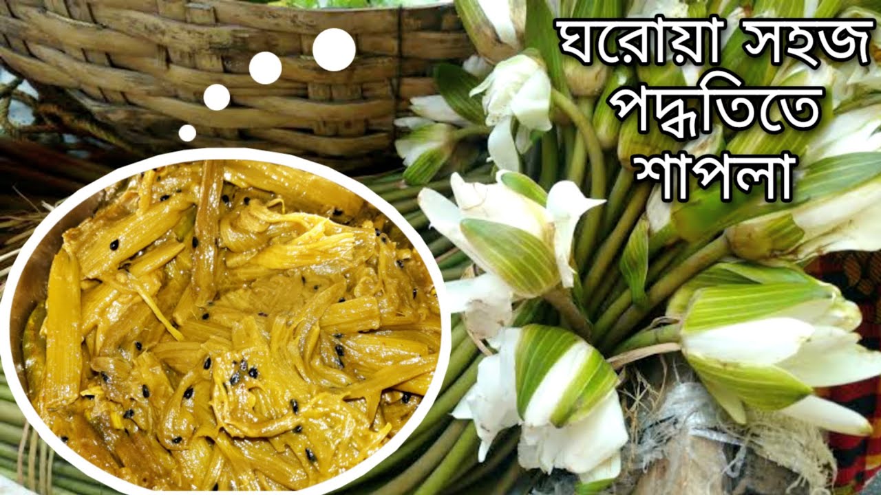 shapla recipe in bengali || শাপলা রান্না রেসিপি || sapla ranna recipe ...