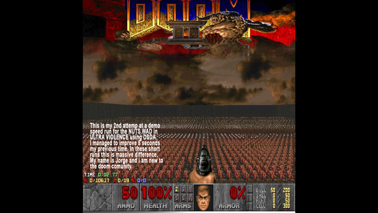 Doom II - Nuts.wad - Speed run - UV (42.83 seconds) - dsda - No cheats ...
