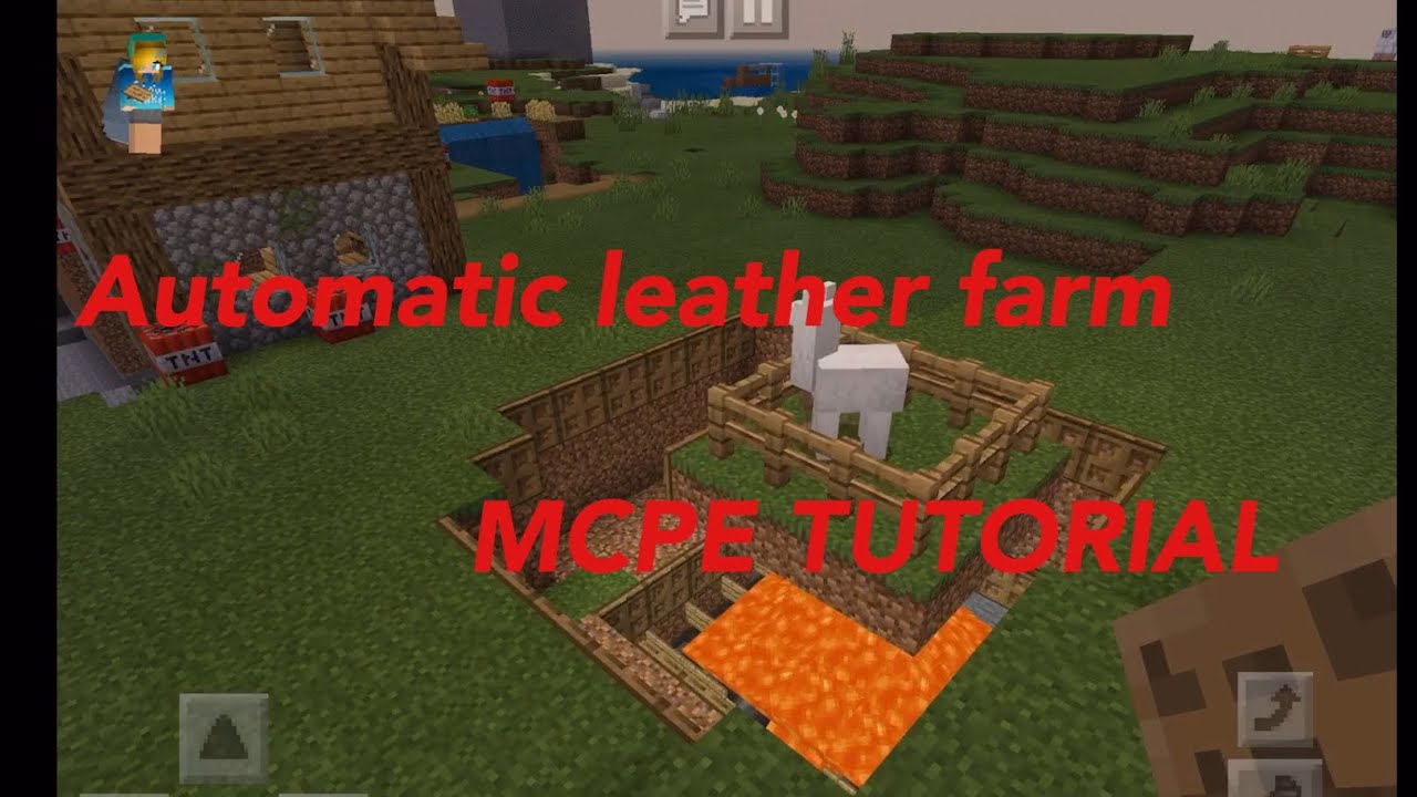AFK AND AUTOMATIC LEATHER FARM! MCPE TUTORIAL - YouTube