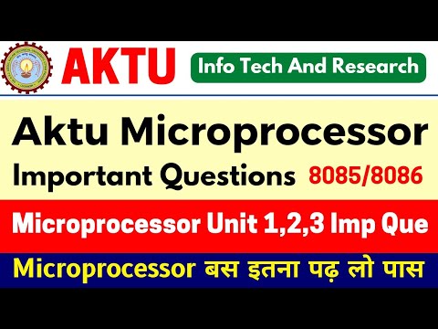 Microprocessor Aktu | 8085 Microprocessor | 8086 Microprocessor| Aktu ...