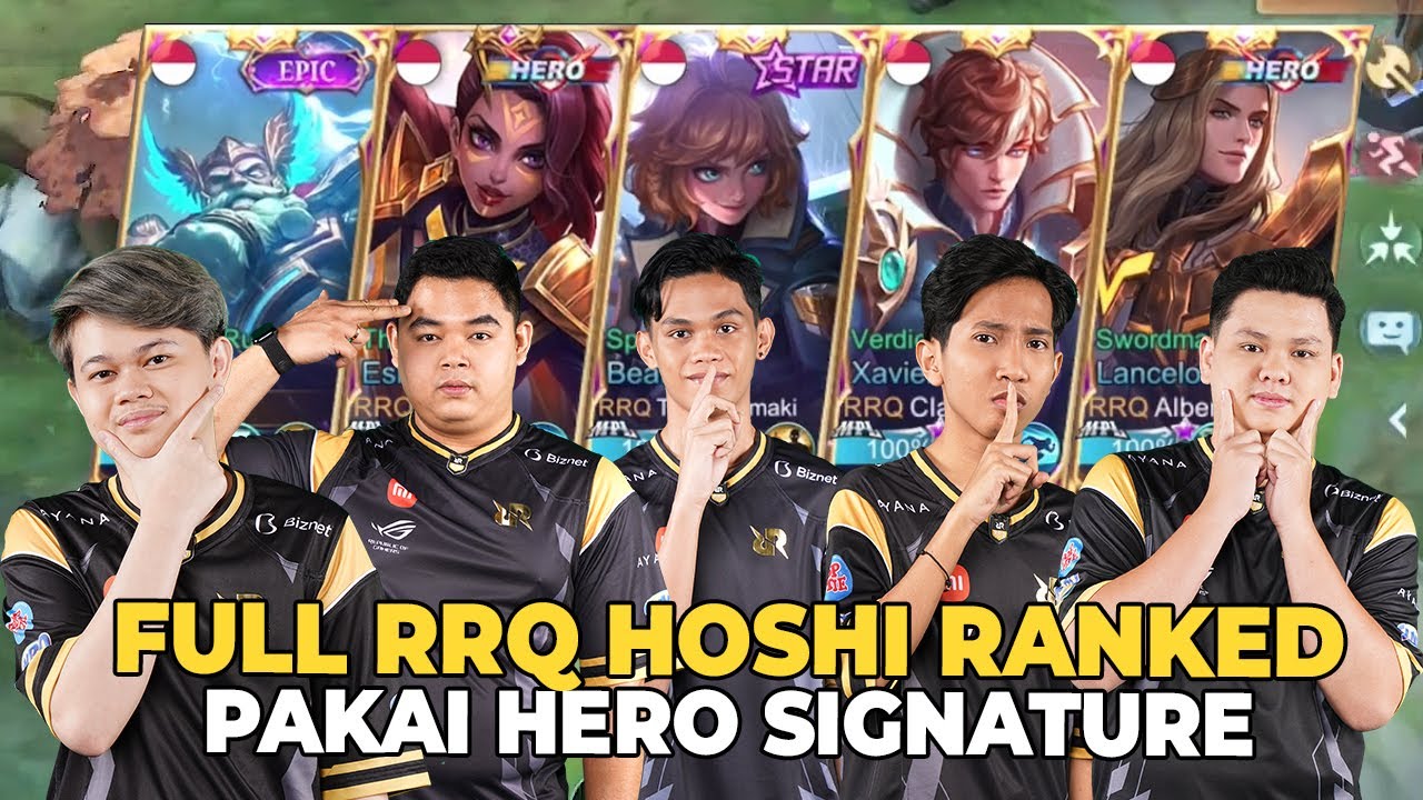 FULL RRQ HOSHI RANKED DENGAN HERO ANDALAN- MLBB - YouTube