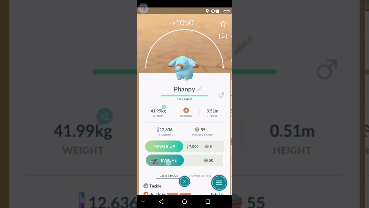 Phanpy max CP evolution pokemon Go - YouTube