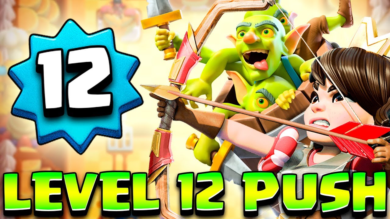 TOP LADDER UNDER LEVELED PUSH - Clash Royale - YouTube