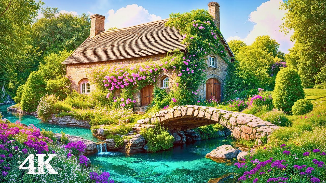 Spring Cottage Garden Ambience | Fall Asleep in 3 Minutes with Calming ...