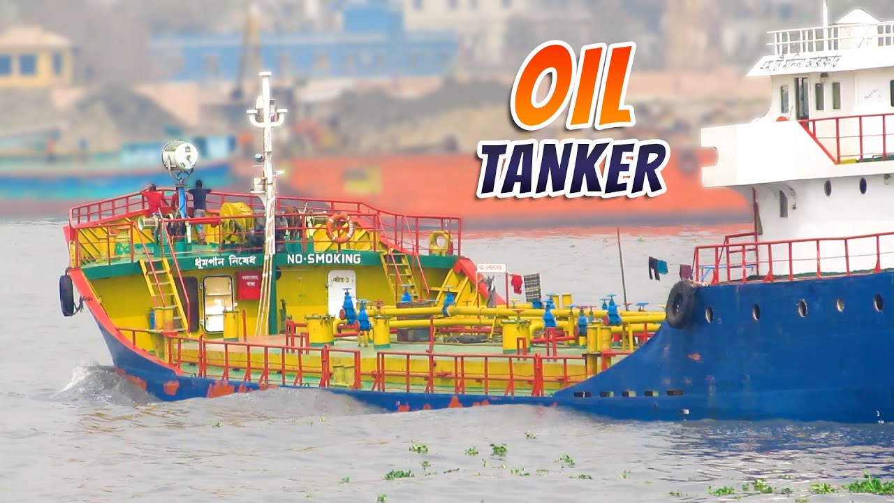 Overloaded Oil Tanker Ship MT MADINA ARAFAT Cautiously Navigating ...