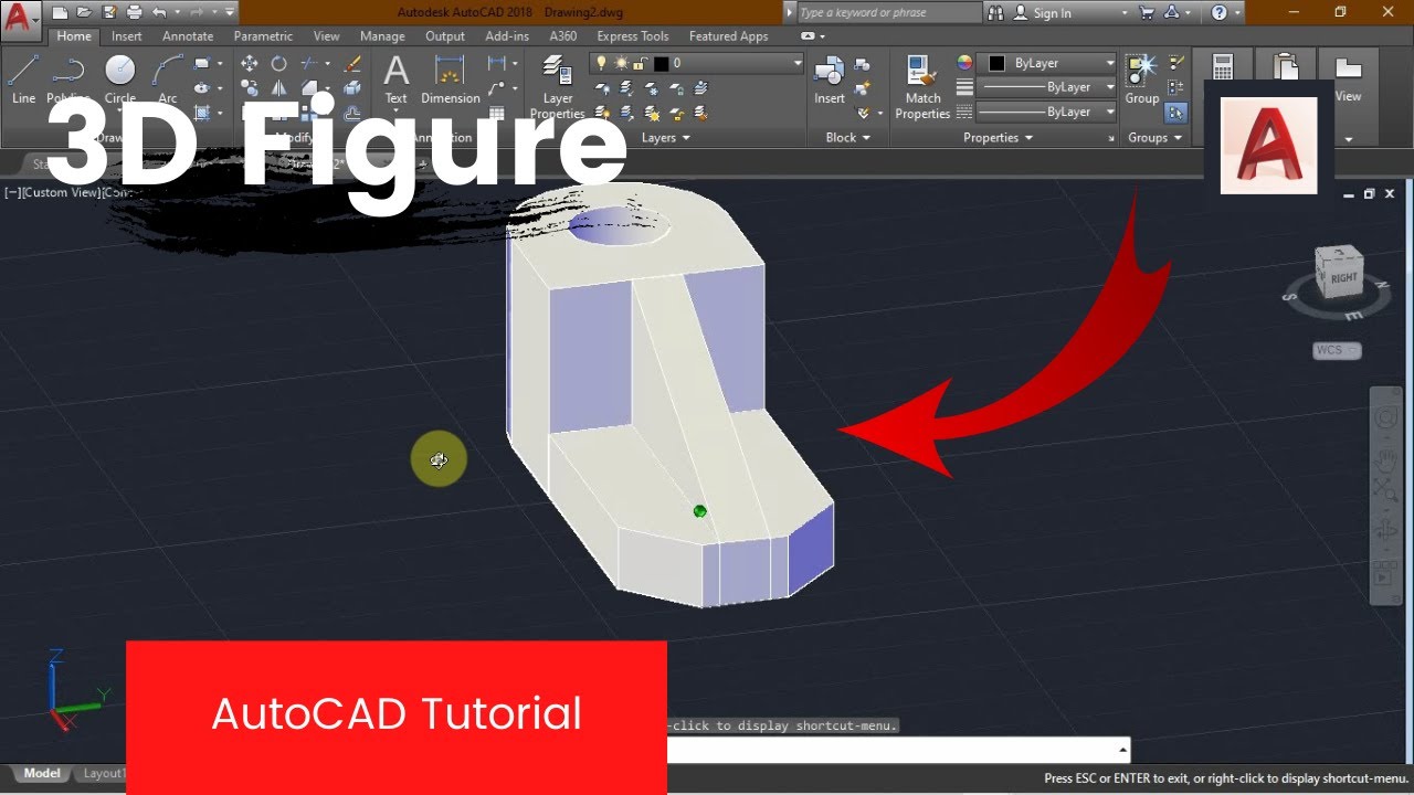 3D Figure|| AutoCAD Tutorial - YouTube