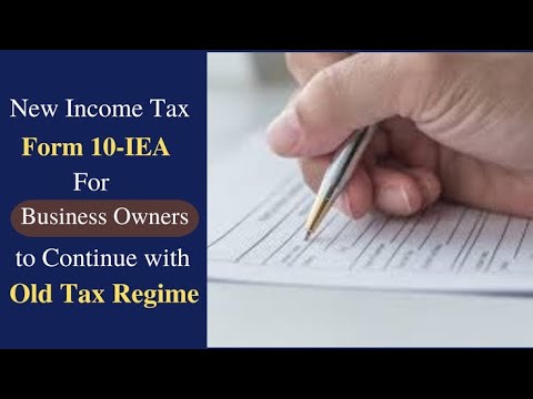 How to file Form 10IEA | 10IEA to opt old regime | Form 10-IEA Filing ...
