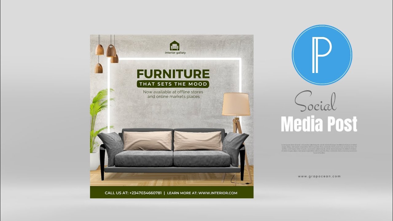 Canva Tutorial - Professional Flyer Design | Ads Flyer | Furniture ...